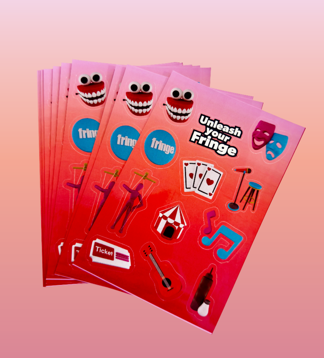 12 Mini 2024 Campaign sticker sheet* – Edinburgh Festival Fringe shop